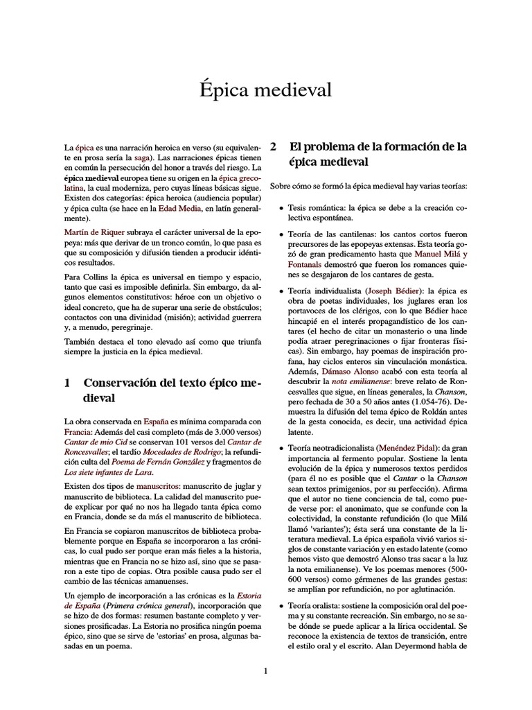 Épica Medieval | PDF