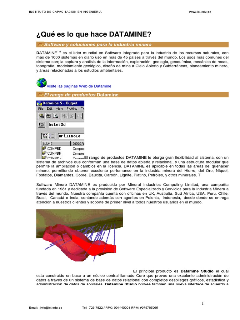 Introducción a Datamine Studio | PDF | Ventana (informática) | Archivo de computadora
