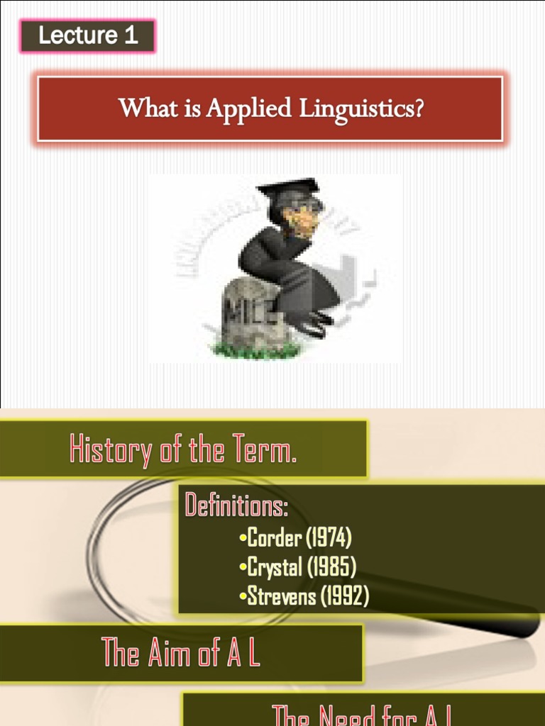 Definition Of Applied Linguistics PDF Applied Linguistics Linguistics