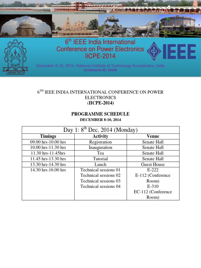 IICPE Schedule | PDF | Power Inverter | Photovoltaics