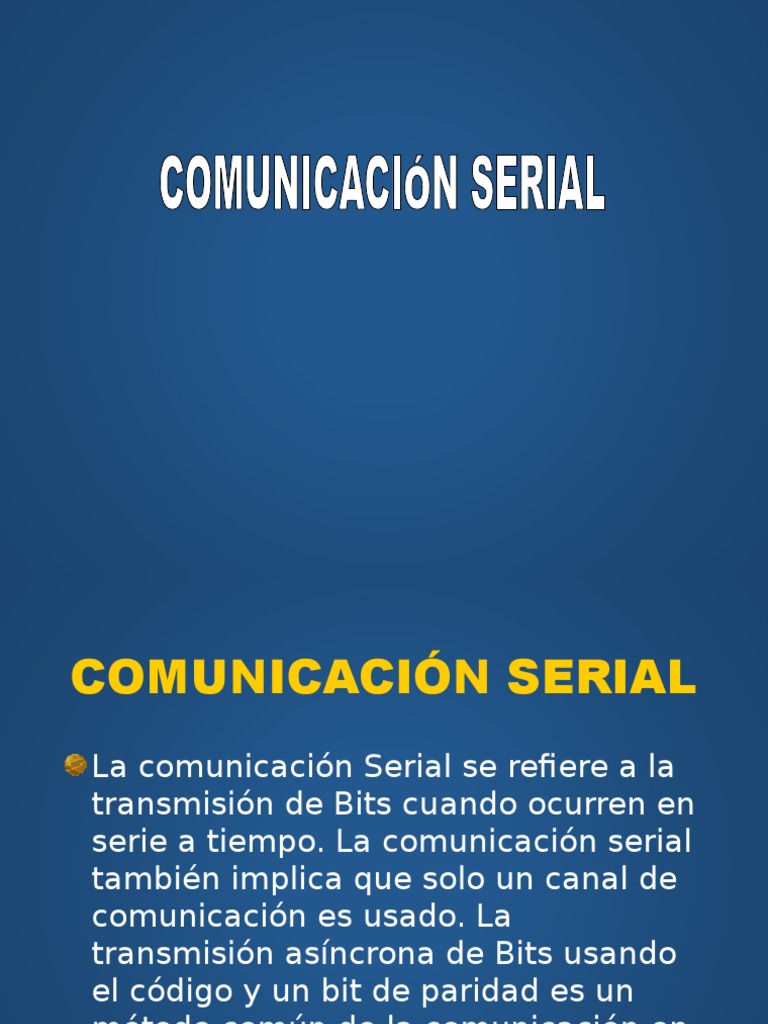 Comunicacion Serial | PDF | Duplex (Telecomunicaciones ...
