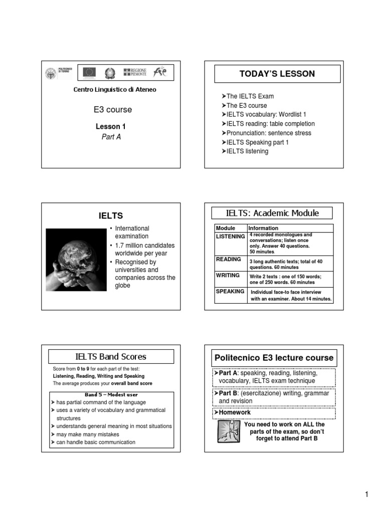 E3 in Aula - Lesson 1 PDF | PDF | International English Language ...
