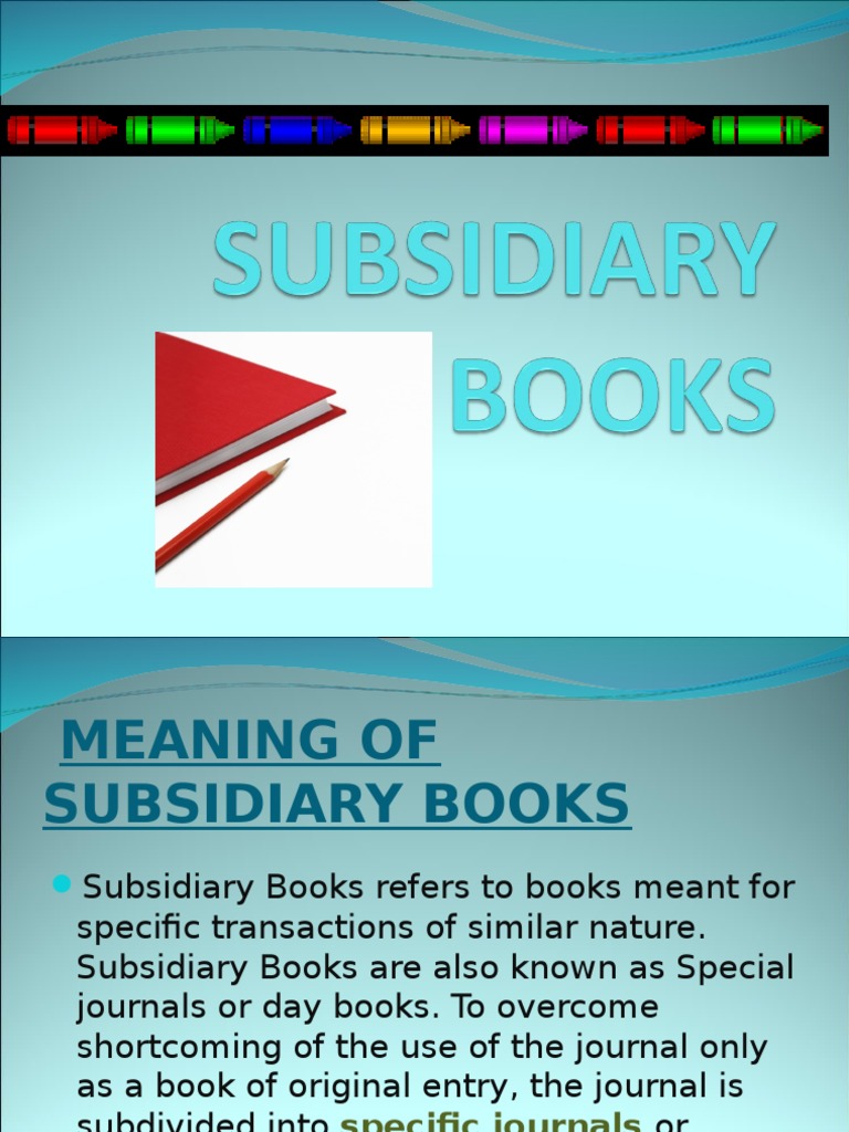 Subsidiary Books | PDF | Debits And Credits | Receipt