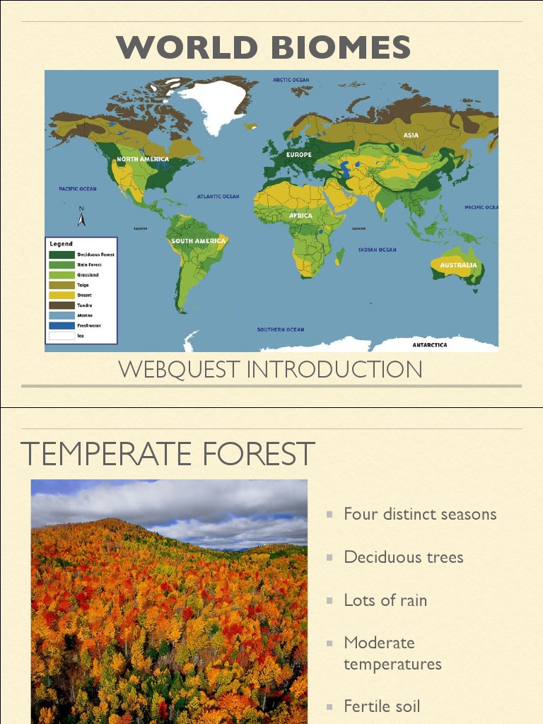World Biomes: Webquest Introduction | PDF