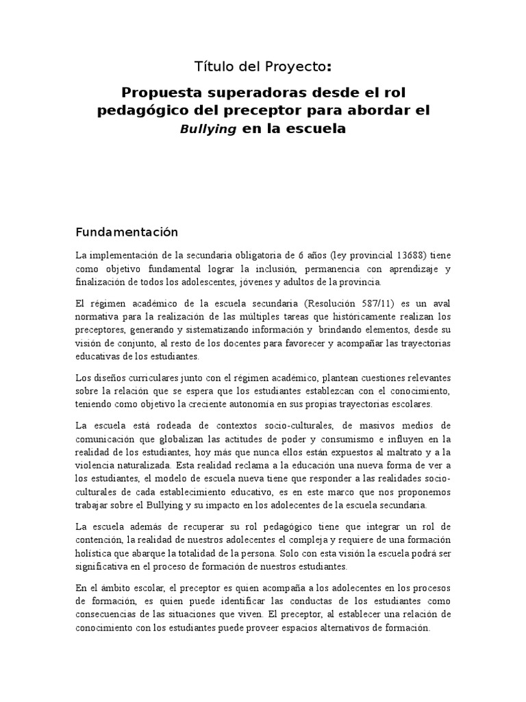 Estrategias para Combatir el Bullying Escolar | PDF | Adolescencia ...