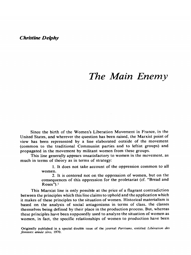 The Main Enemy | PDF | Labour Economics | Employment