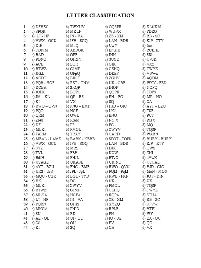 Letter Classification | PDF