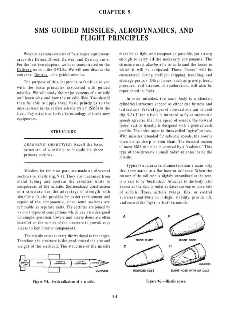 SMS Guided Missiles, Aerodynamics and Flight Principles | PDF | Jet ...