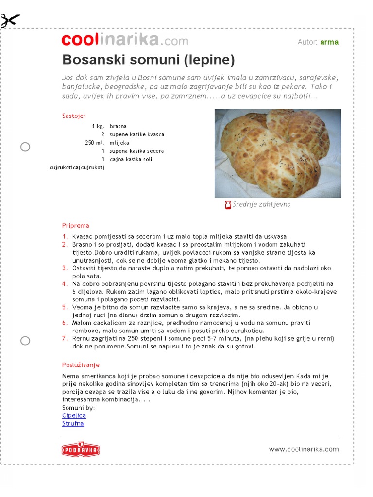 Bosanski-Somuni-Lepine RECEPT | PDF