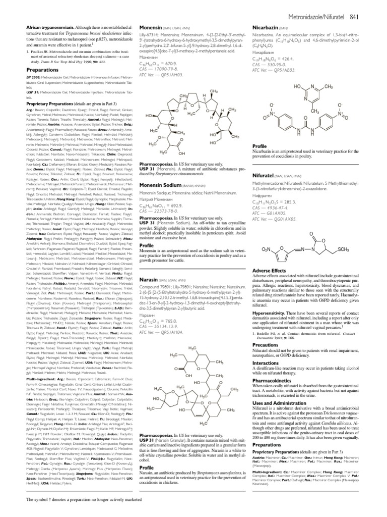 Nifuratel | PDF | Diseases And Disorders | Medical Specialties
