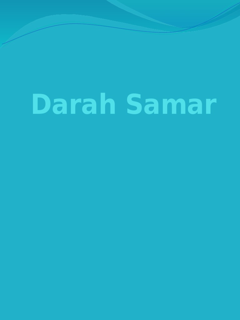 Darah Samar | PDF