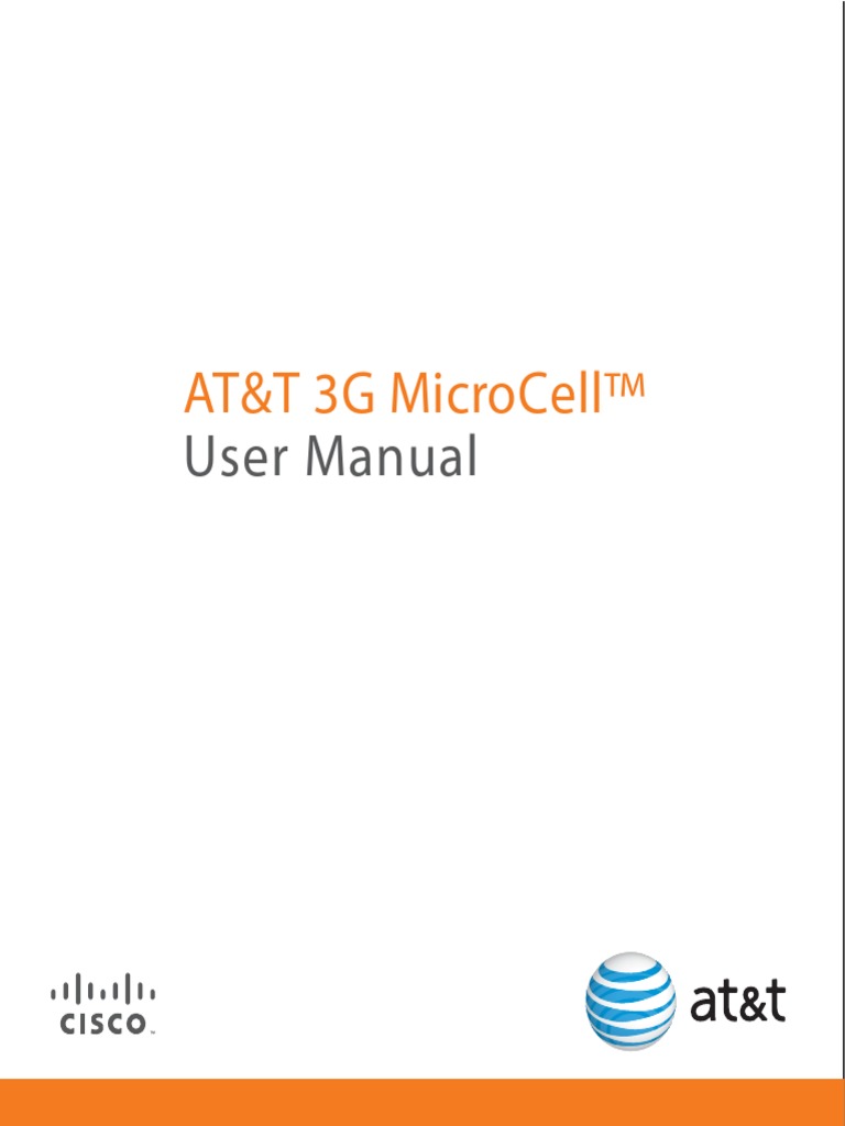 AT&T 3G MicroCell UserManual | PDF | Internet Access | Mains Electricity