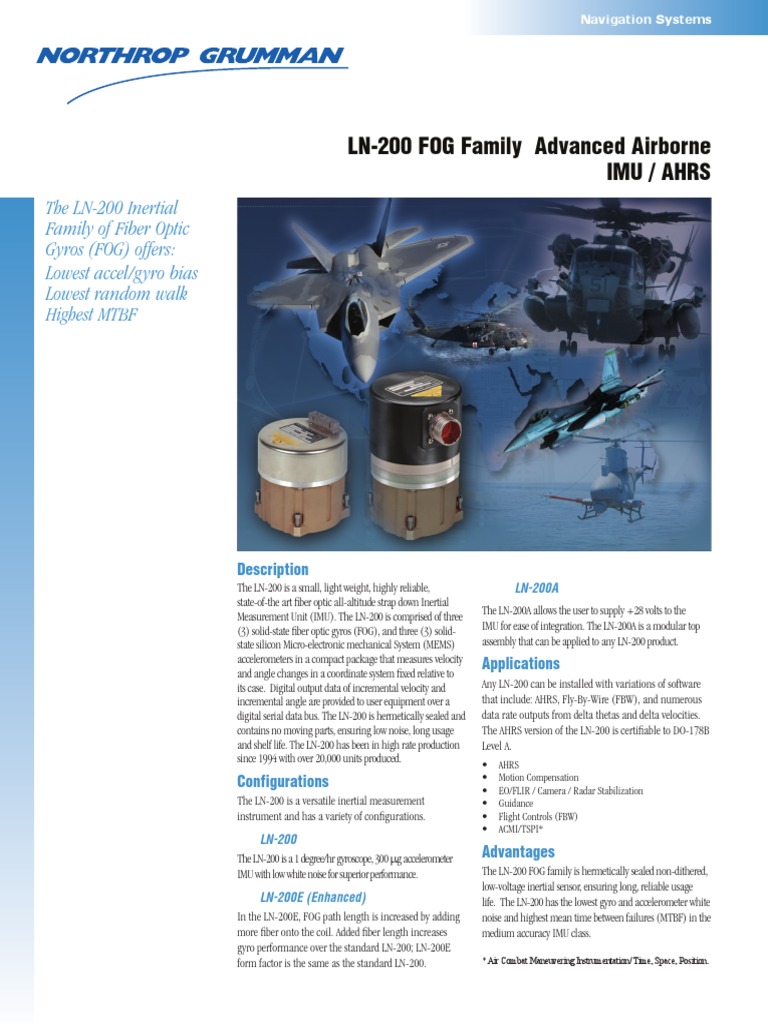 Inertial Measurement Unit LN-200 | Inertial Navigation System | Gyroscope