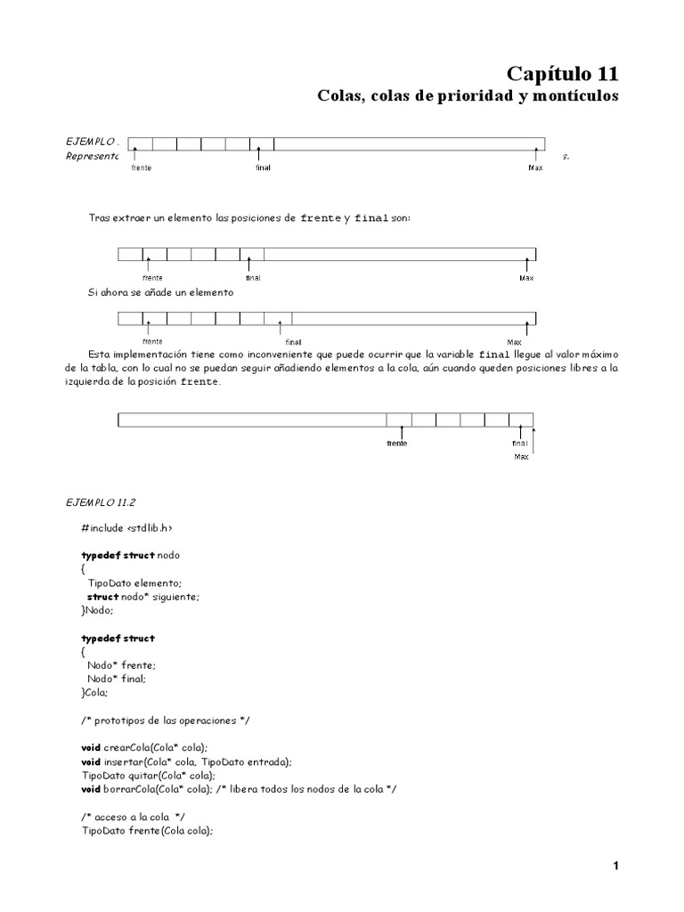 Colas en C Ejemplo | PDF | Cola (tipo de datos abstractos) | Paradigmas ...