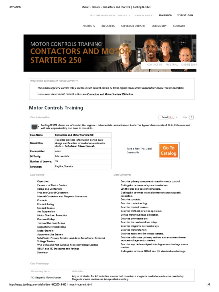 Motor Controls Contractors and Starters - Tooling U-SME | PDF | Relay ...