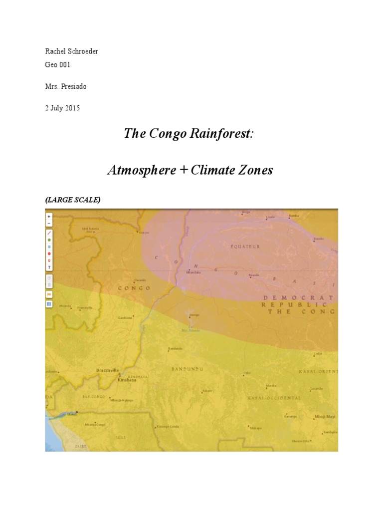 Congo Climate Zones Maps | PDF | Climate | Rain