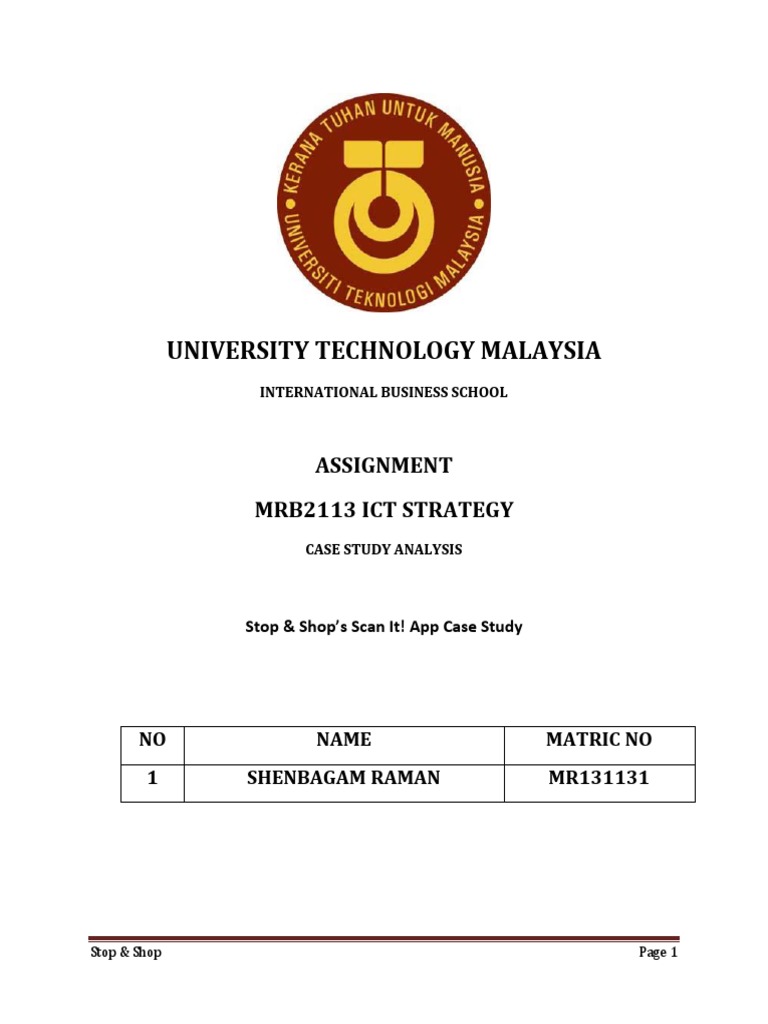 Stop & Shop Case Study Analysis | PDF | Supermarket | Retail