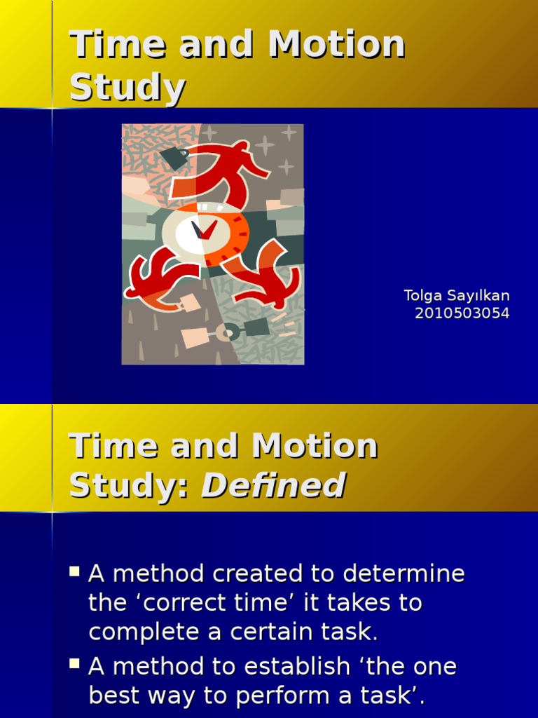 Time and Motion B | PDF | Systems Science | Business