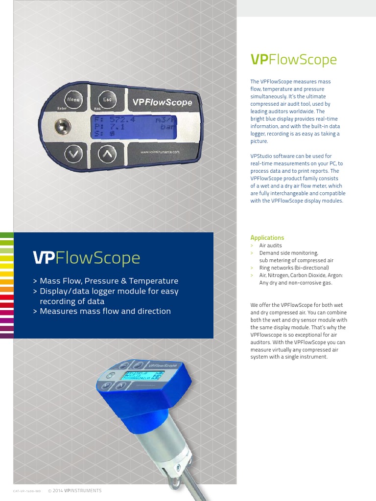 VP FlowScope US A4 | PDF | Flow Measurement | Gases