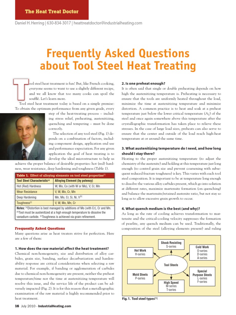 Tool Steel Heat Treatment Guide | PDF | Heat Treating | Steel