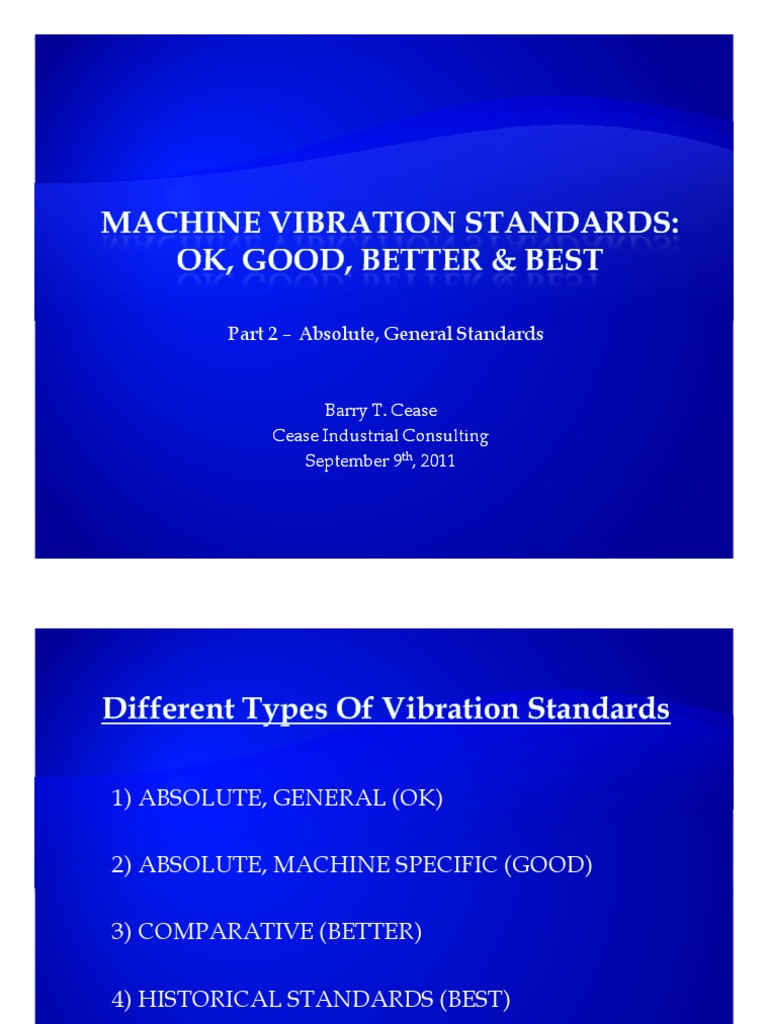 Machine Vibration Standards - Part 2 - Absolute-General | PDF ...