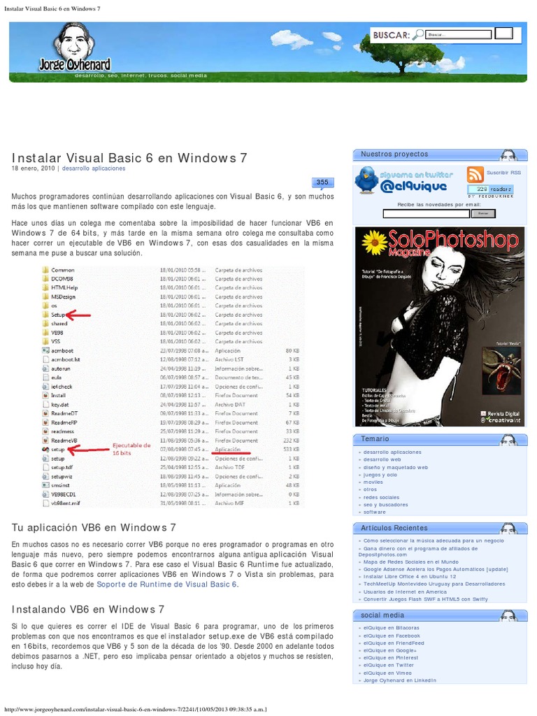 Instalar Visual Basic 6 | PDF | Windows 7 | Windows Vista