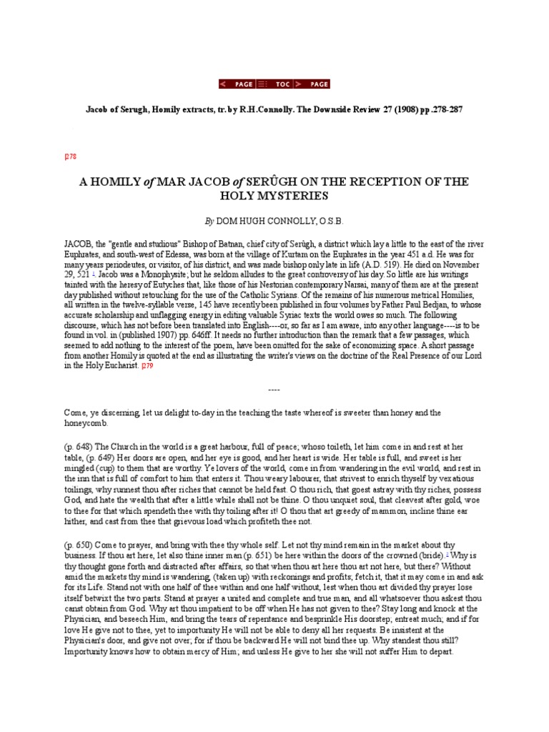 Jacob of Serugh Works | PDF | Sacrifice | Eucharist