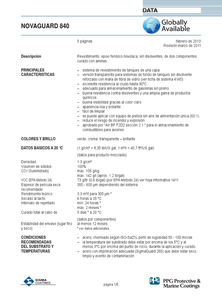 Novaguard 840 | PDF | Pinturas | Agua
