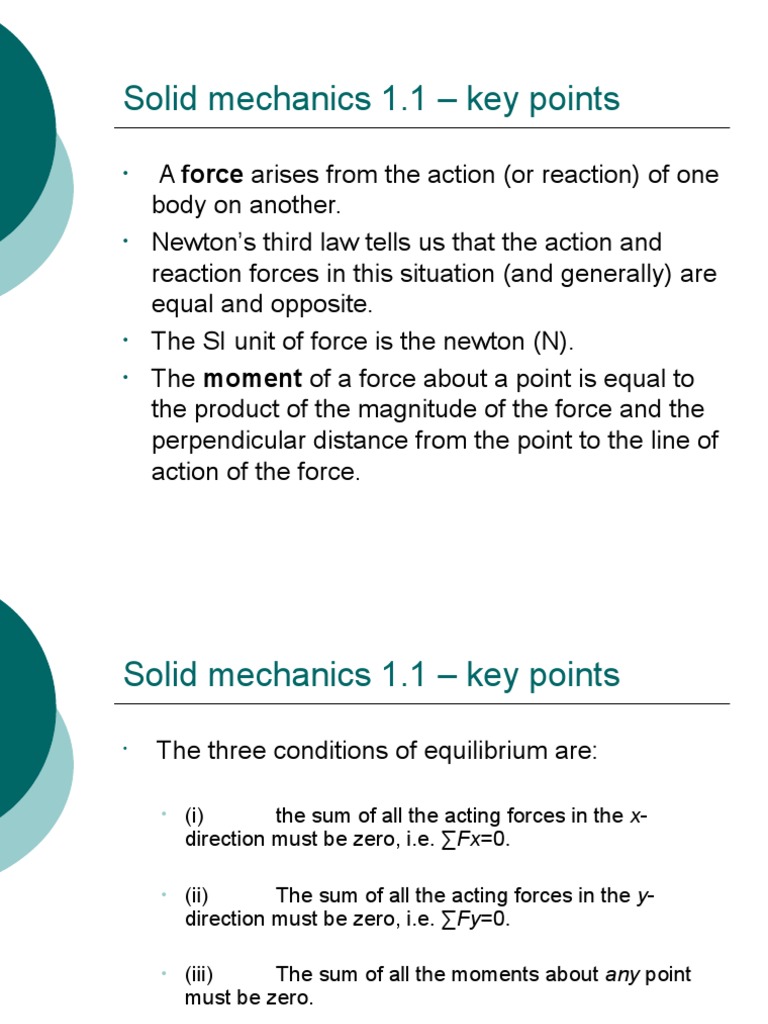 Unit 1 Solid Mechanics | PDF | Stress (Mechanics) | Deformation (Mechanics)