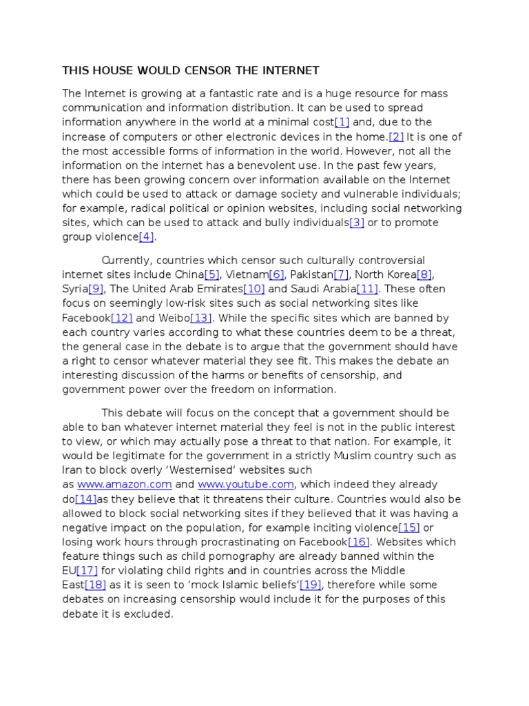 This House Would Censor The Internet | PDF | Censorship | Social ...