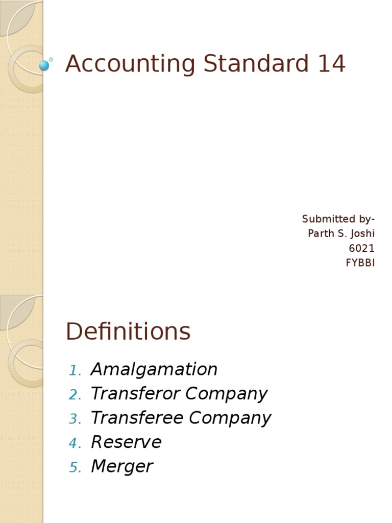 Accounting Standard 14: Submitted By-Parth S. Joshi 6021 Fybbi | PDF