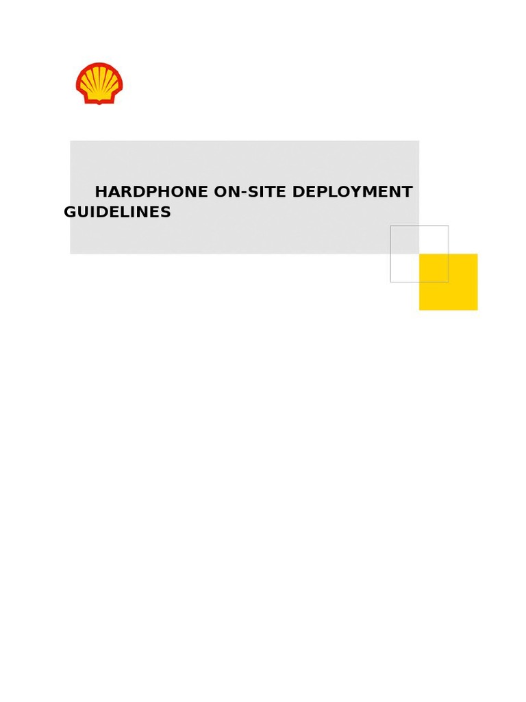 Hardphone On Site Deployment Guidelines | PDF | Telephone Numbering ...