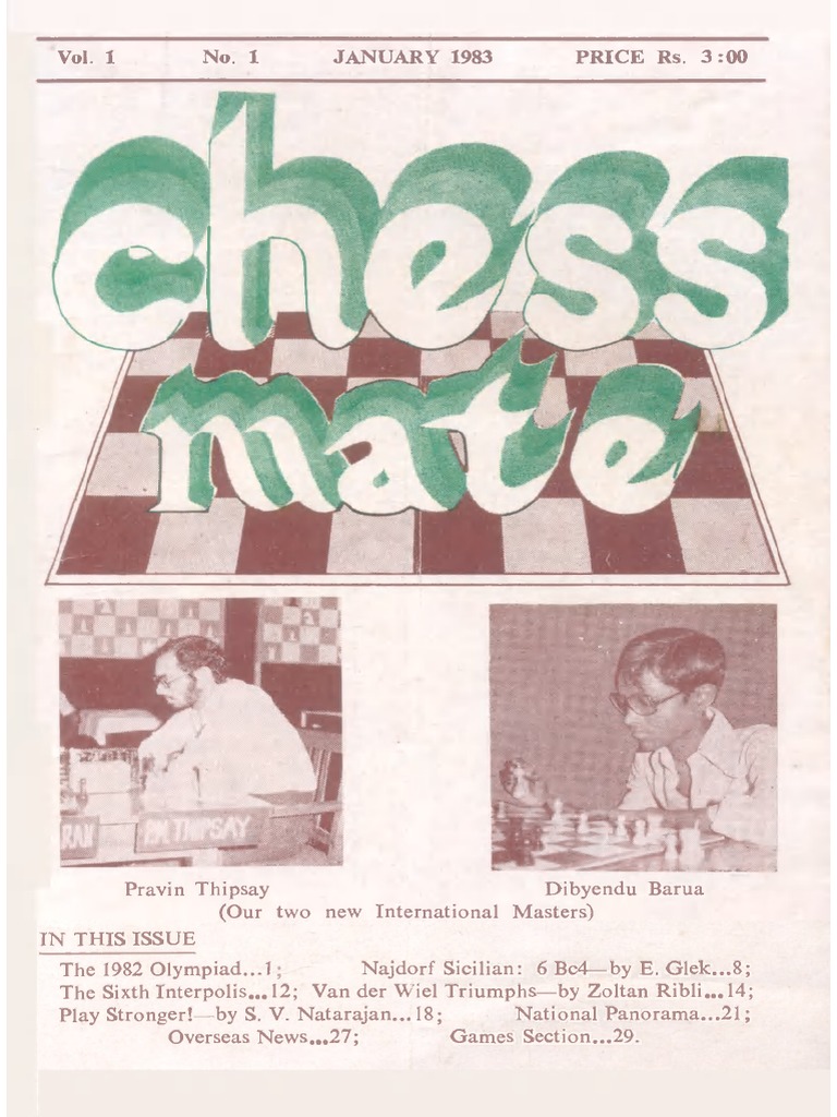 Chess Mate - January 1983 | PDF | Abstract Strategy Games | Chess Openings