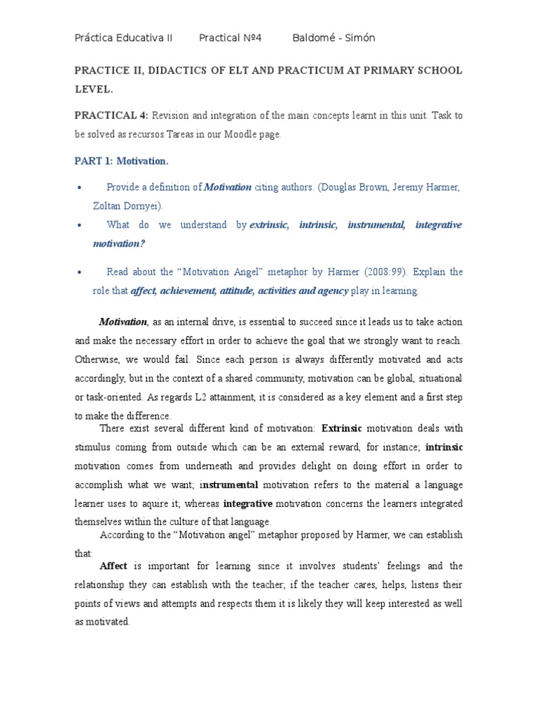 Practical4 Baldomé Simón | PDF | Motivation | Motivational