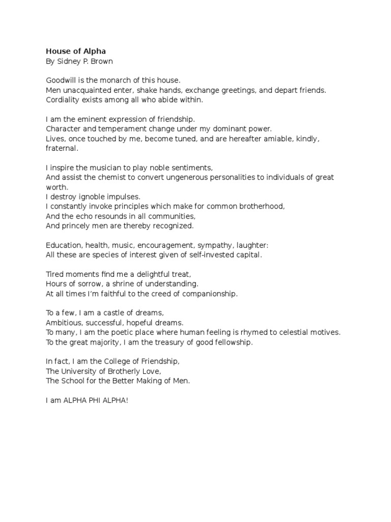 House of Alpha | PDF