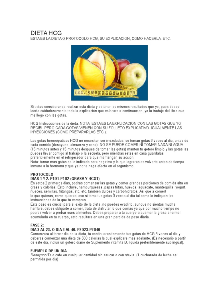 Dieta HCG | PDF | ensalada | Aceite de oliva