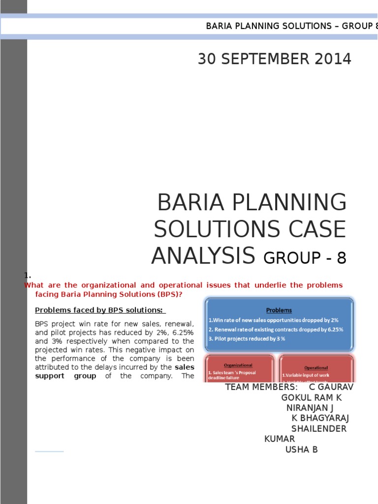 Baria Planning Case Solution | PDF | Retail | Employment