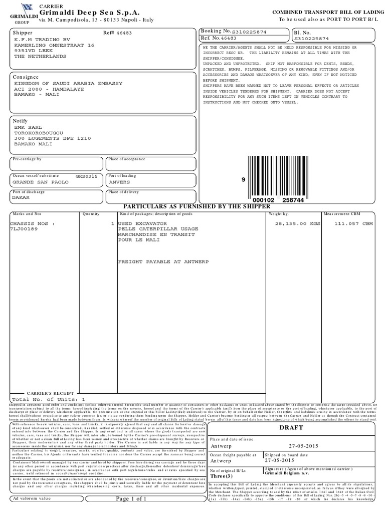 34533639074_0528150917287810_1876 | Bill Of Lading | Consignee