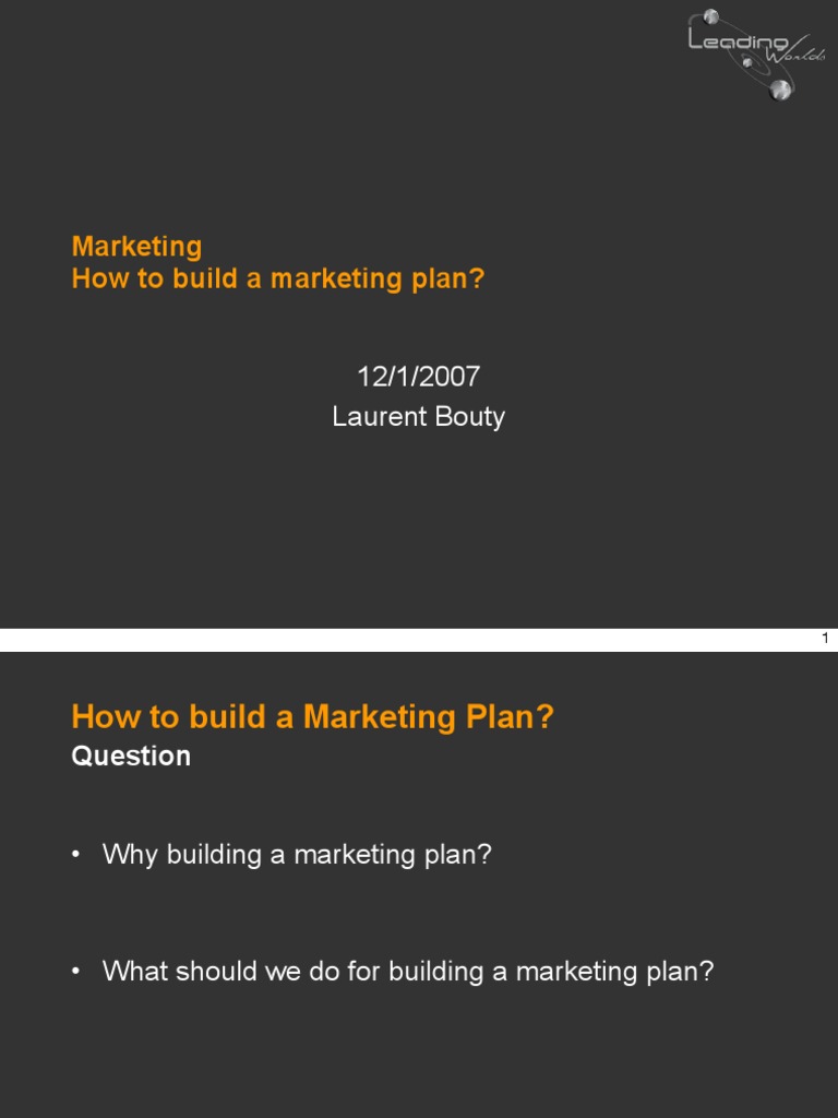 How To Build Marketing Plan | PDF | Marketing | Marketing Strategy
