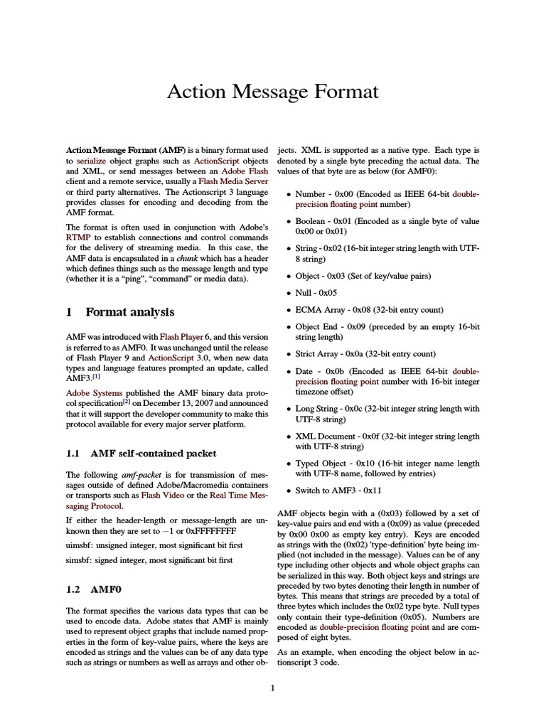 Action Message Format | PDF | Computer Programming | Computer Data