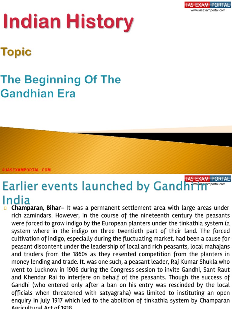 9 (A) The Beginning of The Gandhian Era | PDF | Mahatma Gandhi | All ...