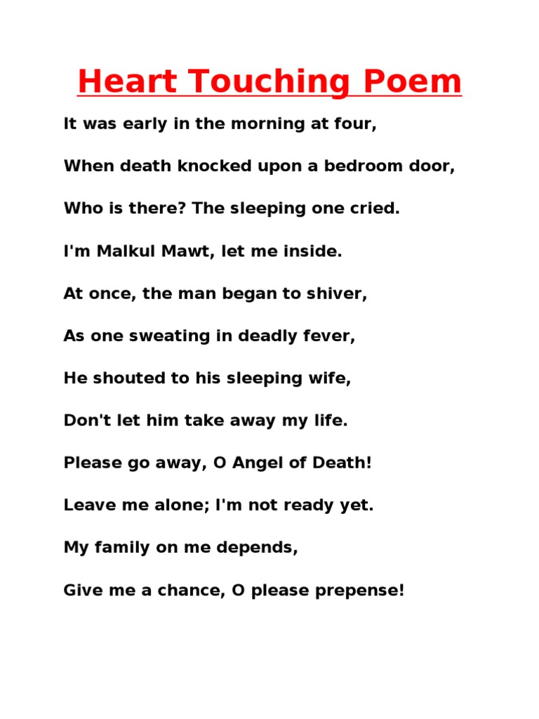 Heart Touching Poem | PDF | Ramadan | Religious Behaviour And Experience