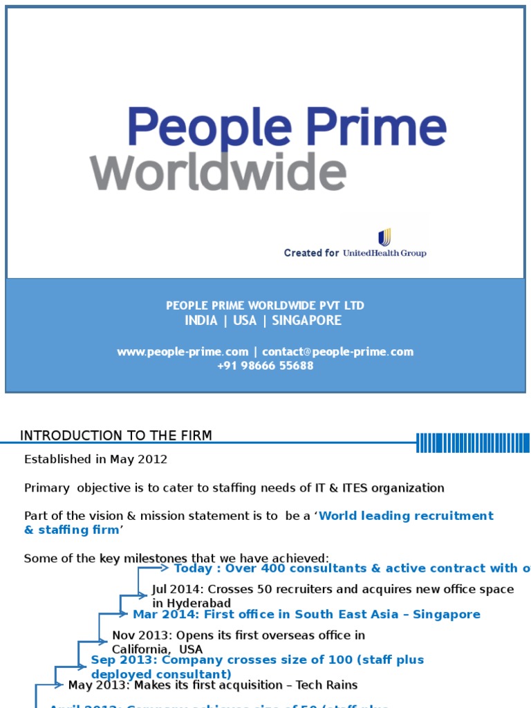 People Prime Profile | PDF | Recruitment | Payroll