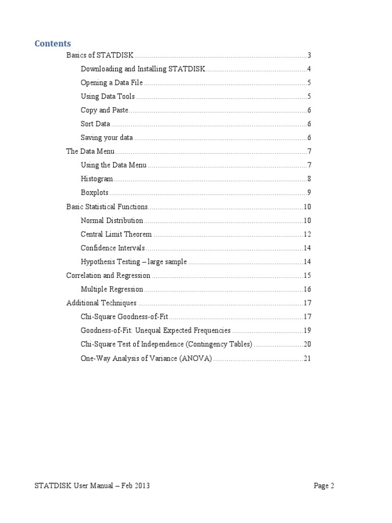 Statdisk User Manual | PDF | Statistical Hypothesis Testing | Statistics