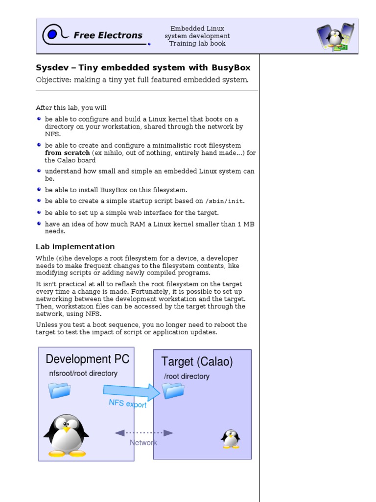 Embedded Linux System Development Training Lab Book | PDF | File System ...