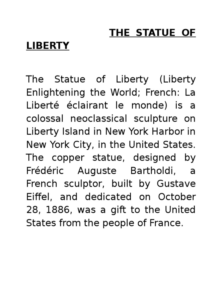 The Statue of Liberty | PDF