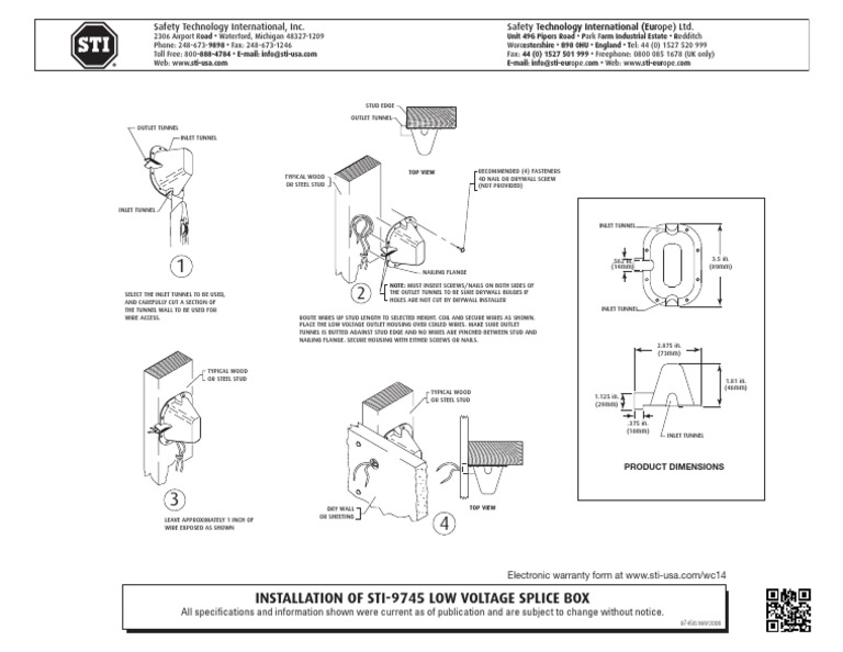 STI 9745 Installation Manual | PDF