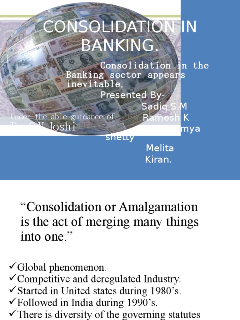 Indian Banking Sector Consolidation Trends | PDF | Mergers And ...