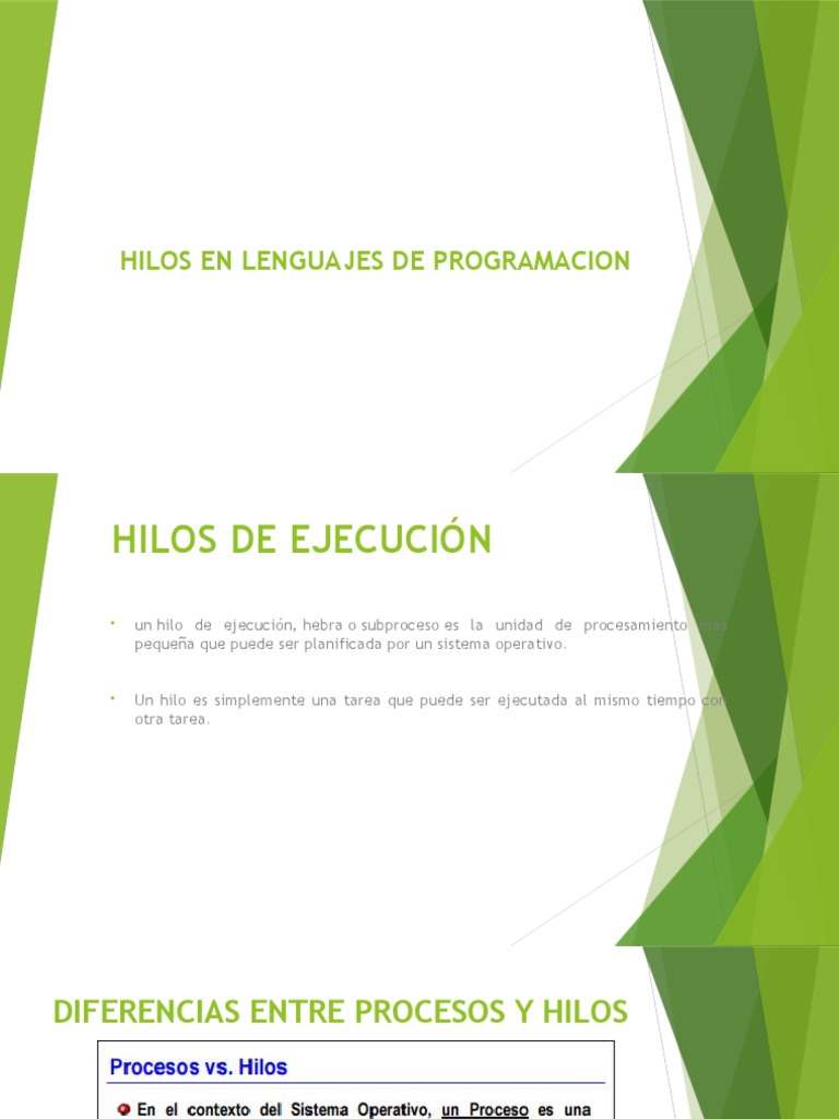 Hilos en Lenguajes de Programacion | PDF | Hilo (Computación) | Ingeniería de software