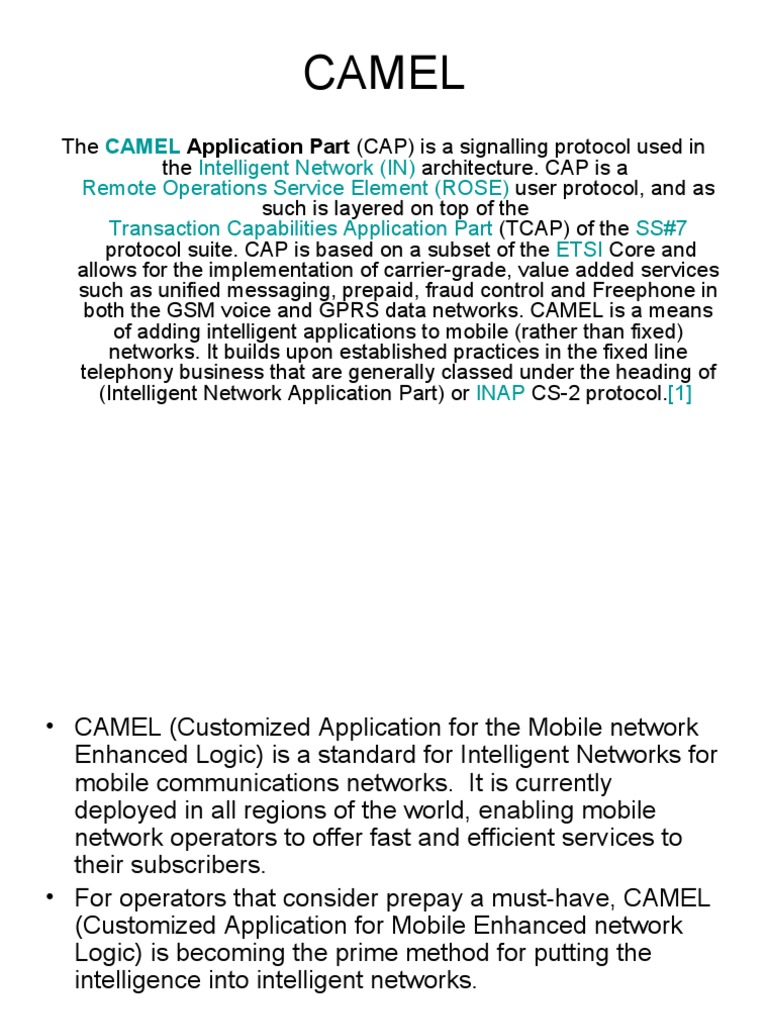 Camel Application Part-By Abhinav Kumar & VAS | PDF | Computer Network | Telecommunications ...